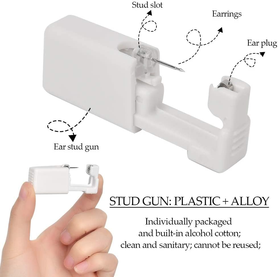 Pistola Buchi Orecchie, Lassuzie 8 Pezzi Pistole Usa e Getta per ...