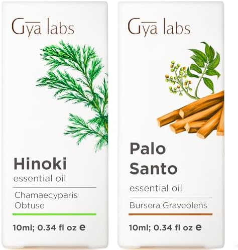 Amazon.com: Hinoki Essential Oil for Skin & Palo Santo Essential Oil for Diffuser Set - 100% ...