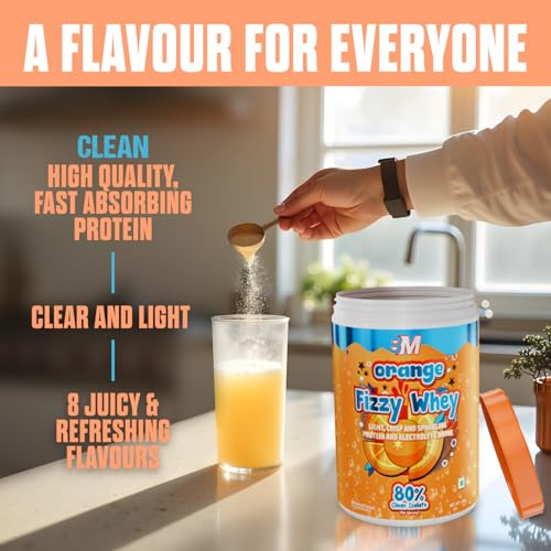 [Orange]|Clear Whey Protein isolate + Electrolytes|80% Protein,0g ...