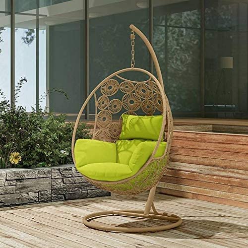 PRIME PIGEON Sunflower Round Hanging Swing Chair with Cotton Cushion ...