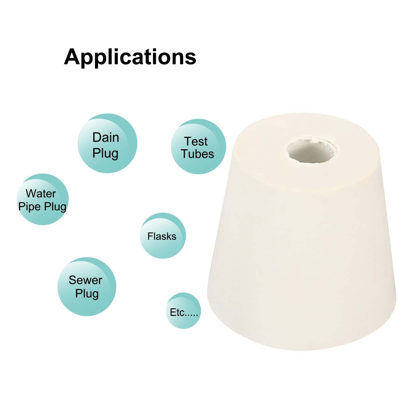 Rubber Stoppers Plugs MECCANIXITY Rubber Tapered Plug 75mm To 90mm With ...