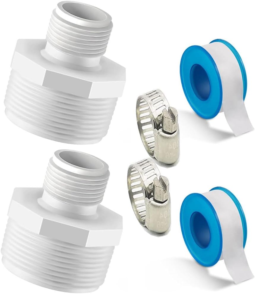 Amazon.com : PEUTIER 2pcs PVC Garden Hose Adapters, Male 1.5" NPT x 3/4 ...