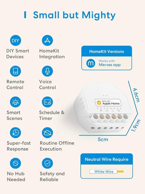 meross Wi-Fi Relay WLAN Switch, Relay Module for Smart Home DIY ...