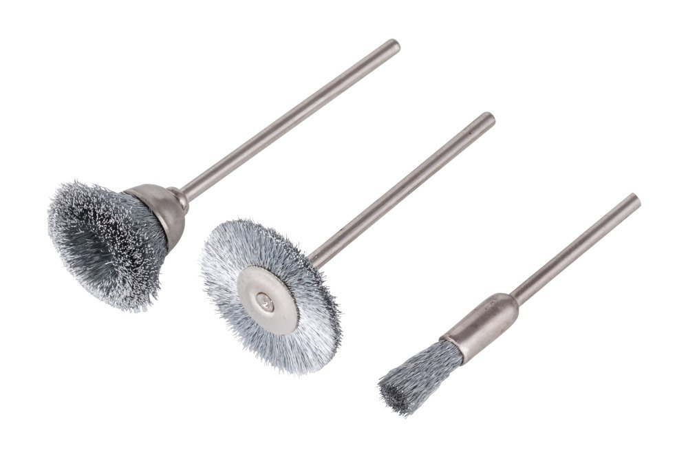 wolfcraft Steel Wire Mini Brush Set 3 Pcs. I 2114000 : Amazon.co.uk ...