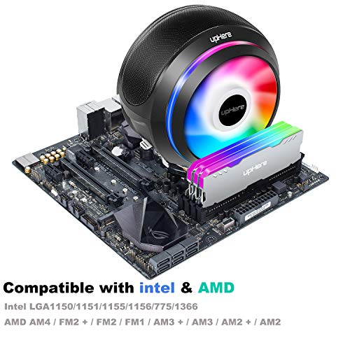 upHere High Performance CPU Air Cooler with 4 Direct Contact Heat Pipes ...