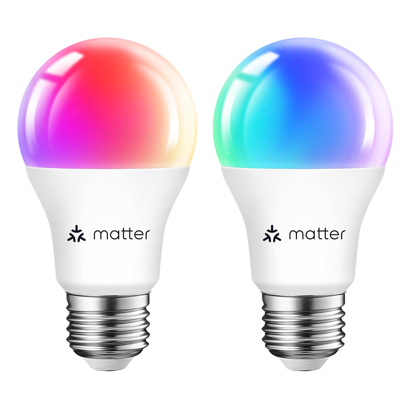 ANWIO A19 Matter Wi-Fi Smart Light Bulbs Alexa, Compatible with Apple ...