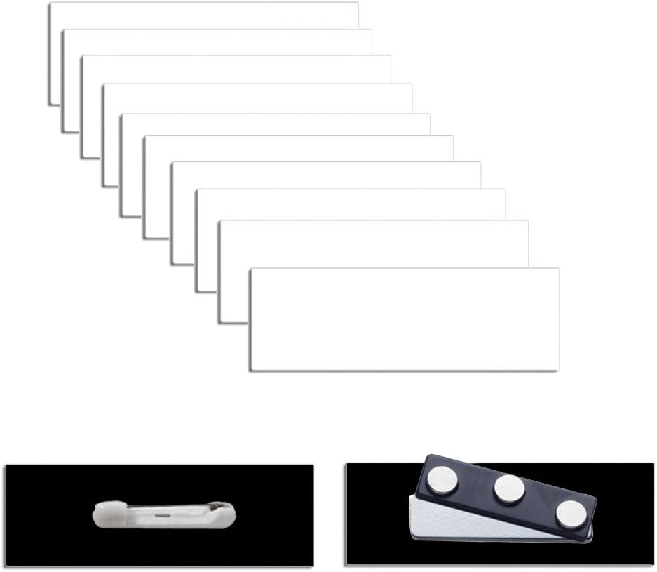 Amazon.com : Bulk Name Tags | Blank Name Tags | Silver, White, Black ...
