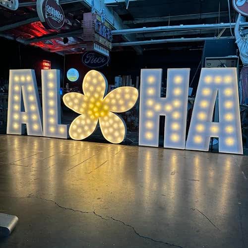 Amazon.com: ALOHA Marquee Sign | Large ALOHA Letters | Light Up ALOHA ...