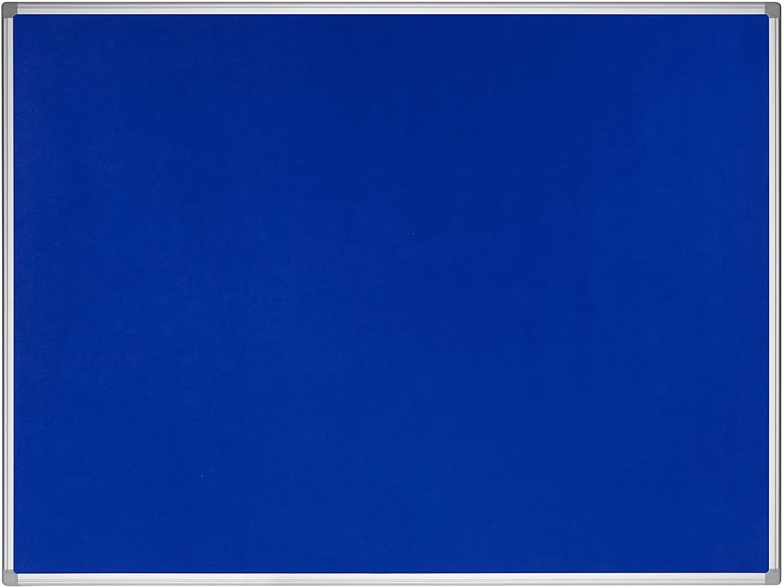 Bi-Office New Generation Blue Felt Notice Board, 60 x 45 cm, Aluminium ...