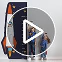 Amazon.com: Space Theme Kids Height Chart, Growth Chart Height Ruler ...