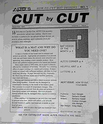Alto's Cut-By-Cut How-To-Cut Mat Designs: Collection: Unknown ...