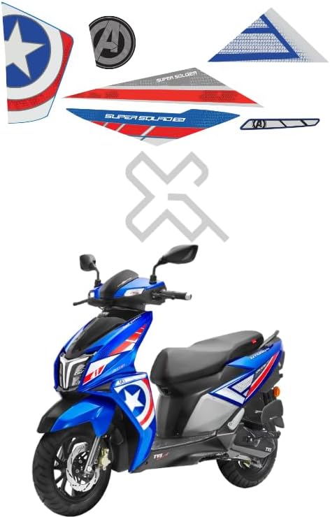 Grayfixx Ntorq 125 Captain America Edition Full Body Sticker : Amazon ...