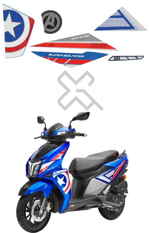 Grayfixx Ntorq 125 Captain America Edition Full Body Sticker : Amazon ...