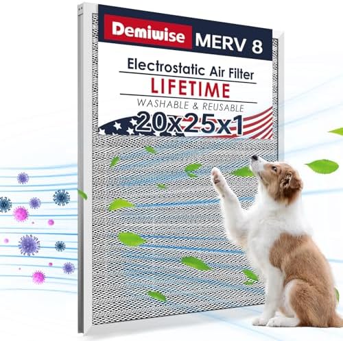 Amazon.com: Demiwise Reusable Washable Aluminum Air Filter, MERV 8 ...