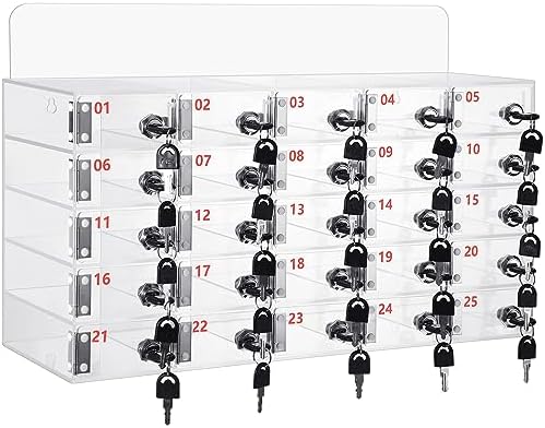 Amazon.com: Threan Cell Phone Locker Box Clear Cell Phone Storage ...