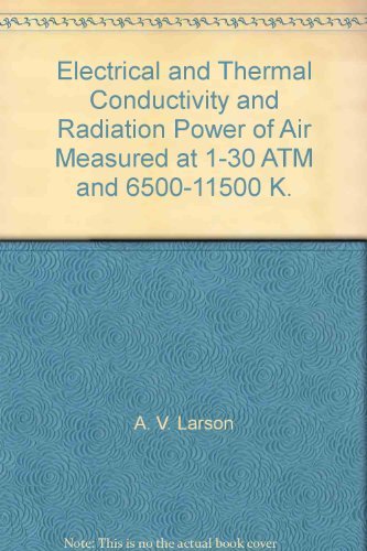Electrical and Thermal Conductivity and Radiation Power of Air Measured ...