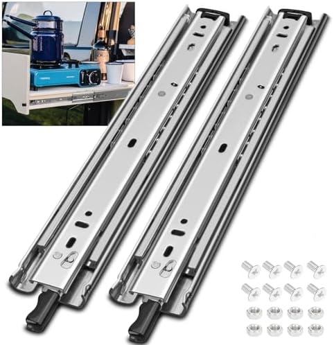 HLC Drawer Slide With Lock 1 Pair (2 pcs), 900mm Heavy Duty Drawer ...