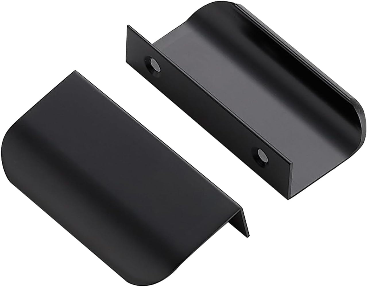 Ravinte 10 Pack Finger Pulls For Cabinets 64mm252 Hole Center Tab Cabinet Handle Matte Black