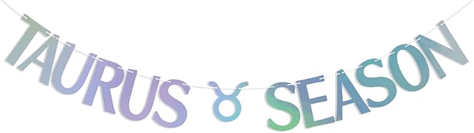 Amazon.com: Taurus Season Banner - Taurus Birthday Party Decorations ...