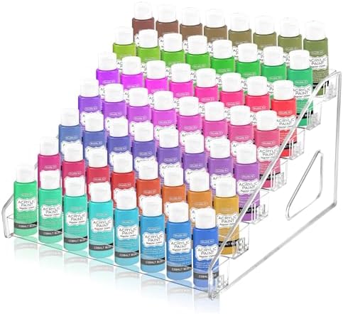 Vowcarol Clear Paint Organizer, Miniature Paint Holder 7 Layers Paint ...