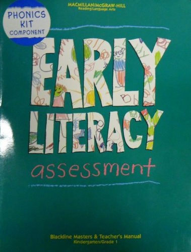 Early Literacy Assessment Kindergarten/Grade 1: Unknown: 9780021799695 ...