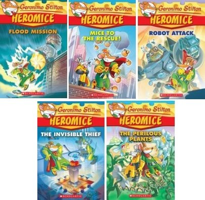 Geronimo Stilton Heromice #1–#5 Pack: Perilous Plants, Flood Mission ...