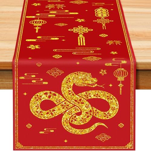 Amazon.com: Tiamon Chinese New Year Table Runner 2025,13x72 Inch Year ...