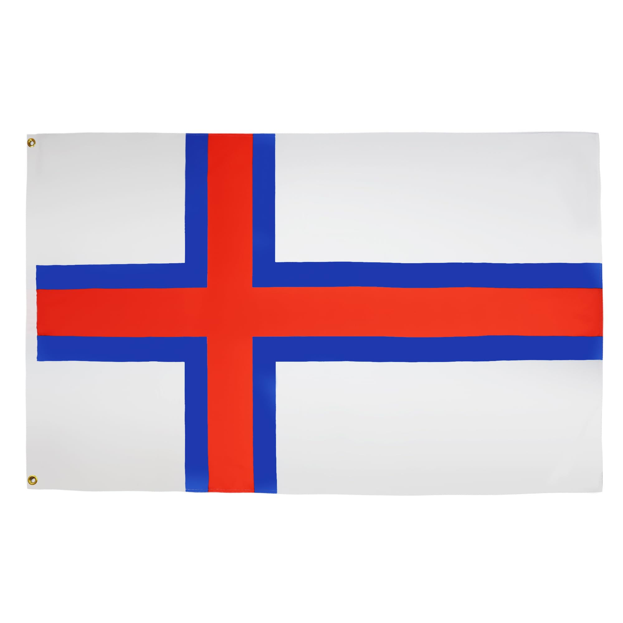 Faroe Islands Flag Vector Realistic Illustration Of Faroe Islands