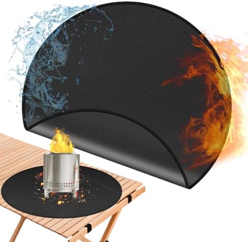 Amazon.com: 24" Round Grill Mat, Fire Pit Mat Fireproof Under Grill Mat ...