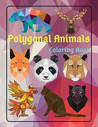 Polygonal Animals Coloring Book | Amazon.com.br