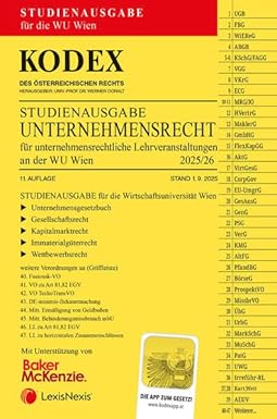 KODEX Unternehmensrecht für unternehmensrechtliche LVA (WU Wien) 2025/26 - inkl. App ...