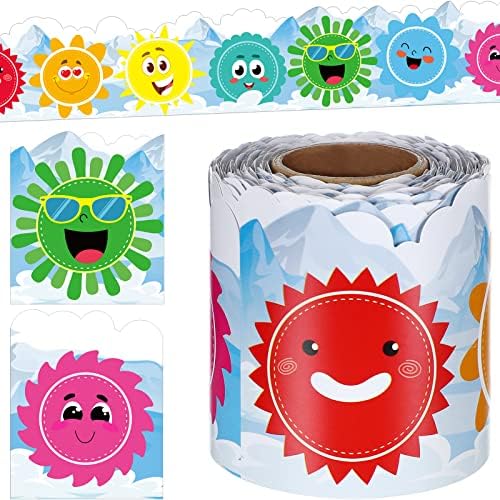 Amazon.com: BeYumi 96Pcs Boho Sun Themed Bulletin Board Borders Boho ...