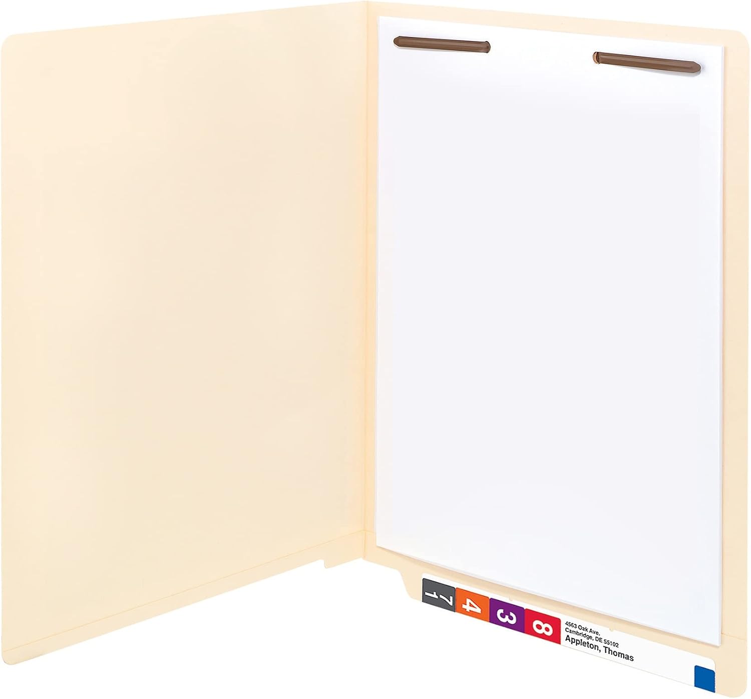 Fastener Folder,3/4" Exp,1 Fast/Pos 1,Letter,50/BX,MLA, Sold as 1 Box ...