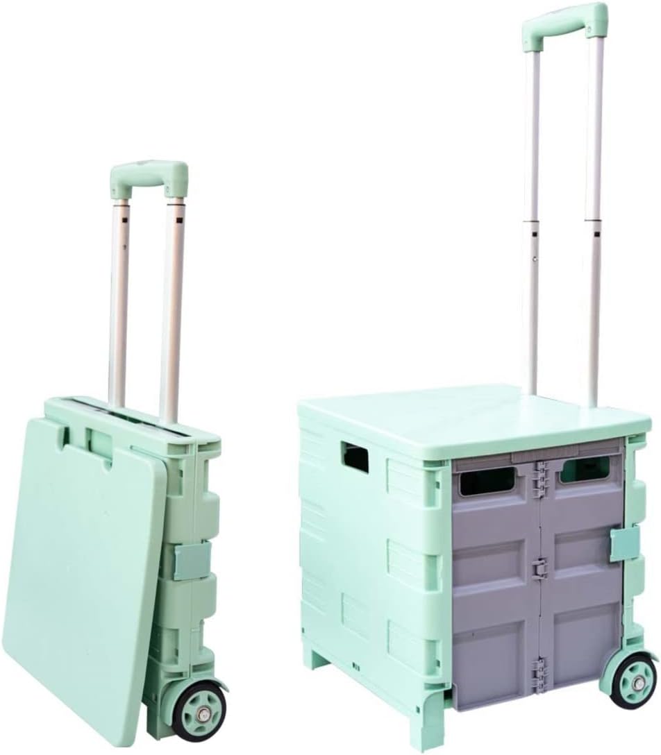 Pack and Go Folding Shopping Trolley, With Wheels, Capacity 40kg, Good ...