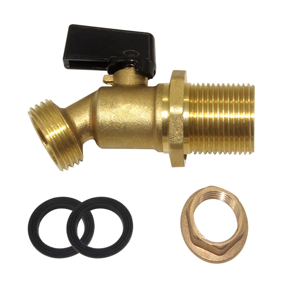 Snapklik.com : Hooshing Brass Rain Barrel Spigot Water Container, 1 ...