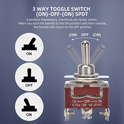 Snapklik.com : CNAODUN Waterproof Momentary Toggle Switch (ON)-Off-(ON ...