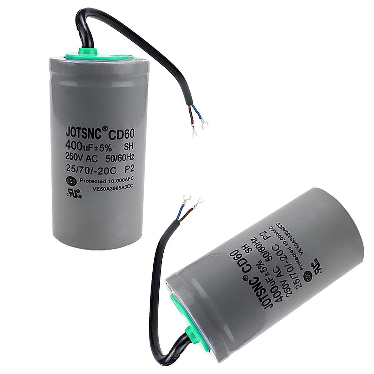 Buy 400UF CD60 Motor Start Capacitor with Wire Cable, 250V AC 50/60HZ ...