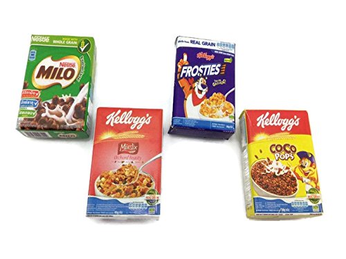 Amazon.co.jp: 4pc Miniature Cereals Box Wall Magnet Souvenir Collection ...