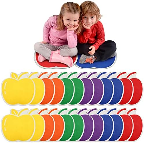 Amazon.com: Nuanchu 24 Pcs Kids Circle Carpet 18 Inch Colorful Fun ...
