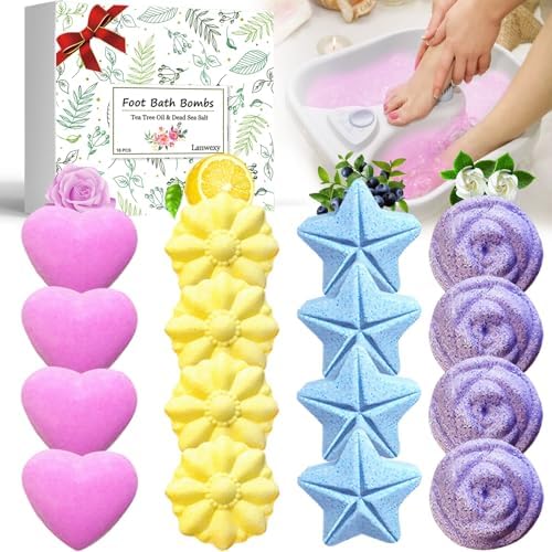 Amazon.com: Lanwexy Bath Foot Bombs, 16 Pack Foot Soak with Bath Salt ...