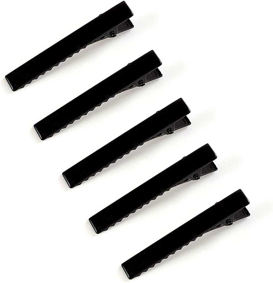 Amazon.com : YAKA 50 Pack 1-3/4 Inch(45 mm) Black Alligator Hair Clip ...