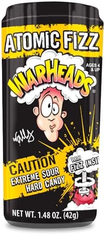 Amazon.com : WARHEADS Atomic Fizz - Extreme Sour Fizzing Hard Candy ...