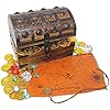 Amazon.com: Nautical Cove Wooden Pirates Treasure Chest Box Pirate ...