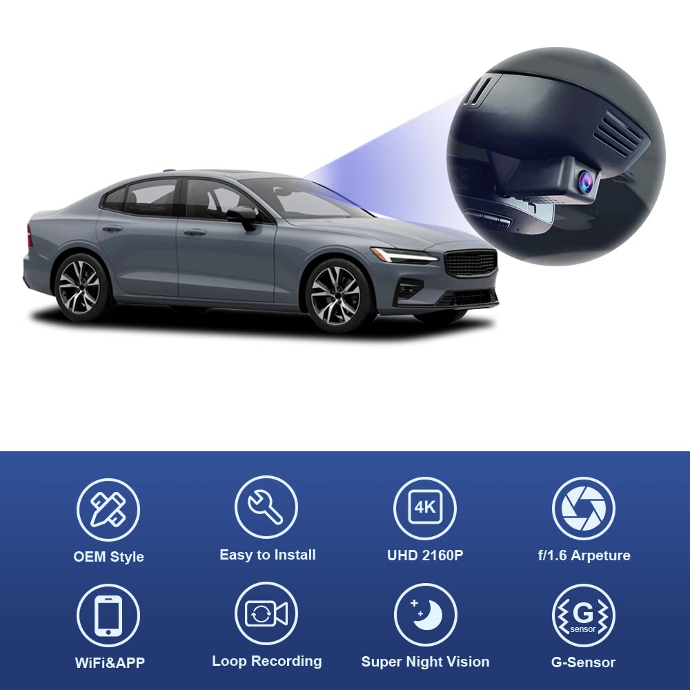 Snapklik.com : Fitcamx 4K Dash Cam Suitable For Volvo S60 & V60 2023 ...