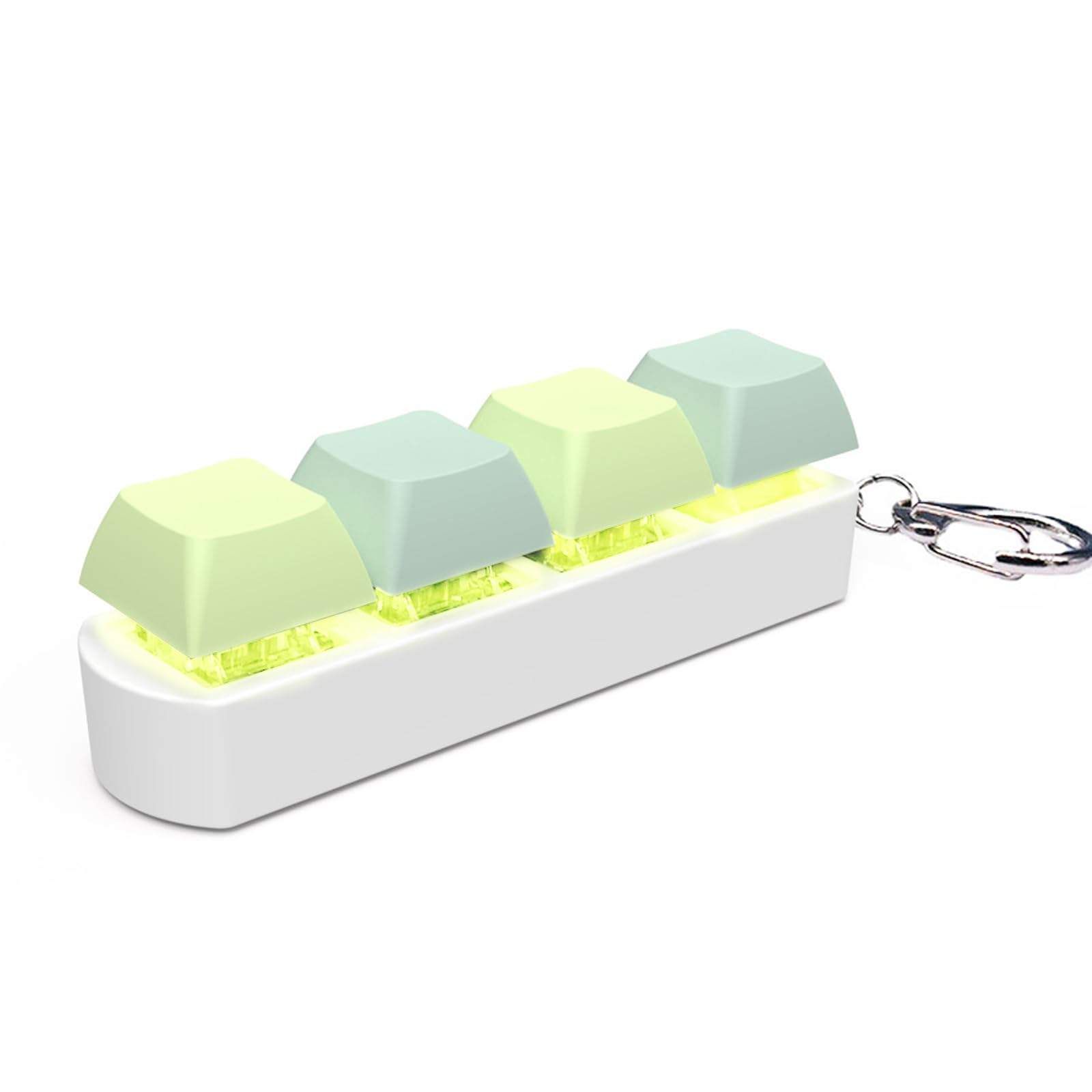 Ninnyi Keyboard Fidget Toy Keychain, With LED Light Keyboards Clicker ...