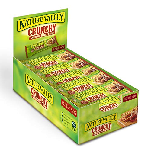 Nature Valley Crunchy Canadian Maple Syrup Cereal Bars 42g (Pack of 18 ...