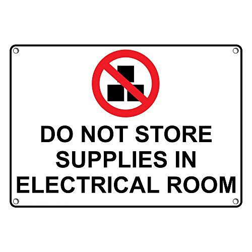 Amazon.com: Weatherproof Plastic Do Not Store Supplies in Electrical ...