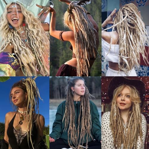 Leeven 36 Inch Ombre Dreadlock Extensions 20 Strands Single Ended ...