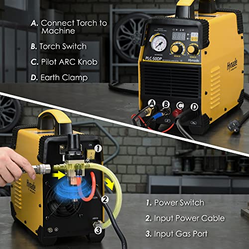Snapklik.com : Hynade Pilot Arc Plasma Cutter, PLC-50DP 50Amp High ...