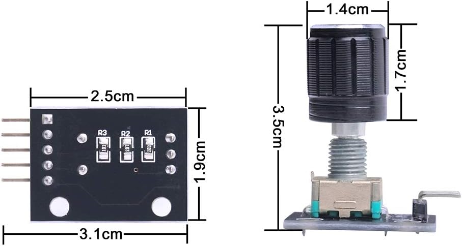 WayinTop 5pcs 360 Degree Rotary Encoder Module KY-040 Brick Sensor ...